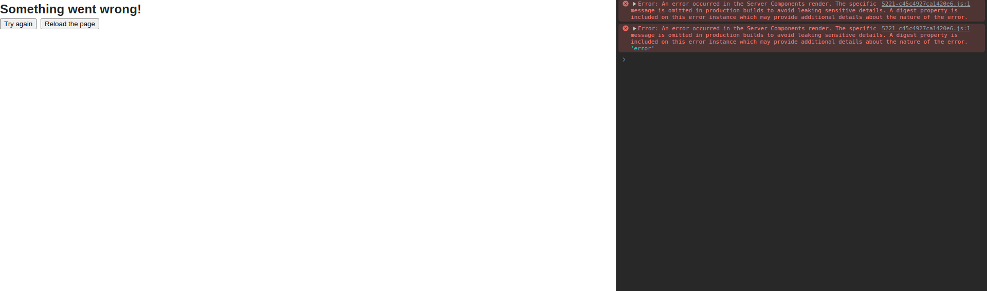 Nextjs Error An Error Occurred In The Server Components Render Next 13 App Router Stack 4472